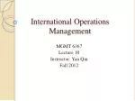 PPT - Introduction to International Operations Management PowerPoint ...