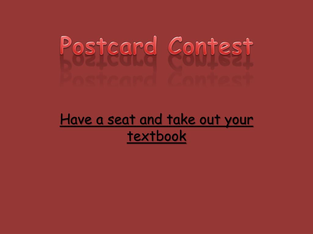 PPT - Postcard Contest PowerPoint Presentation, free download - ID:2606000