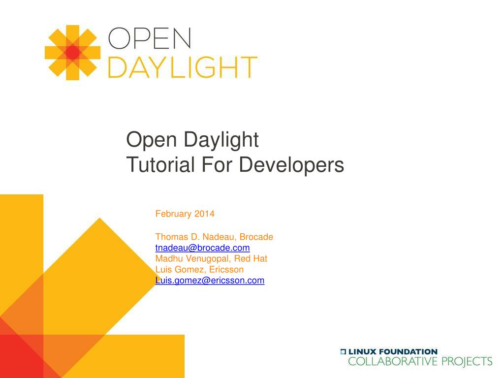 PPT - Open Daylight Tutorial For Developers PowerPoint Presentation ...