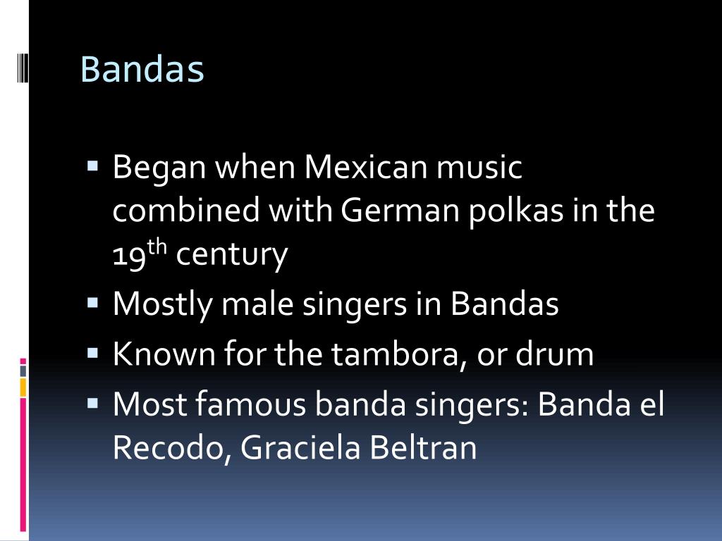 PPT - Bandas PowerPoint Presentation, free download - ID:2609809