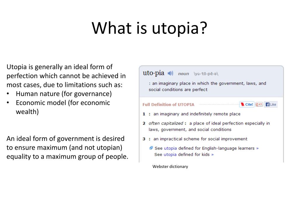 PPT - What is utopia? PowerPoint Presentation, free download - ID:2610539