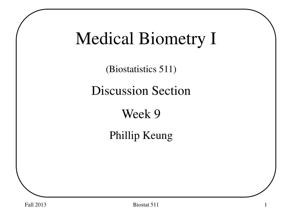 PPT - Medical Biometry I PowerPoint Presentation, free download - ID ...
