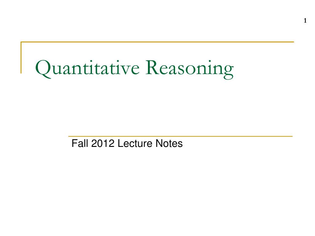 PPT - Quantitative Reasoning PowerPoint Presentation, free download ...