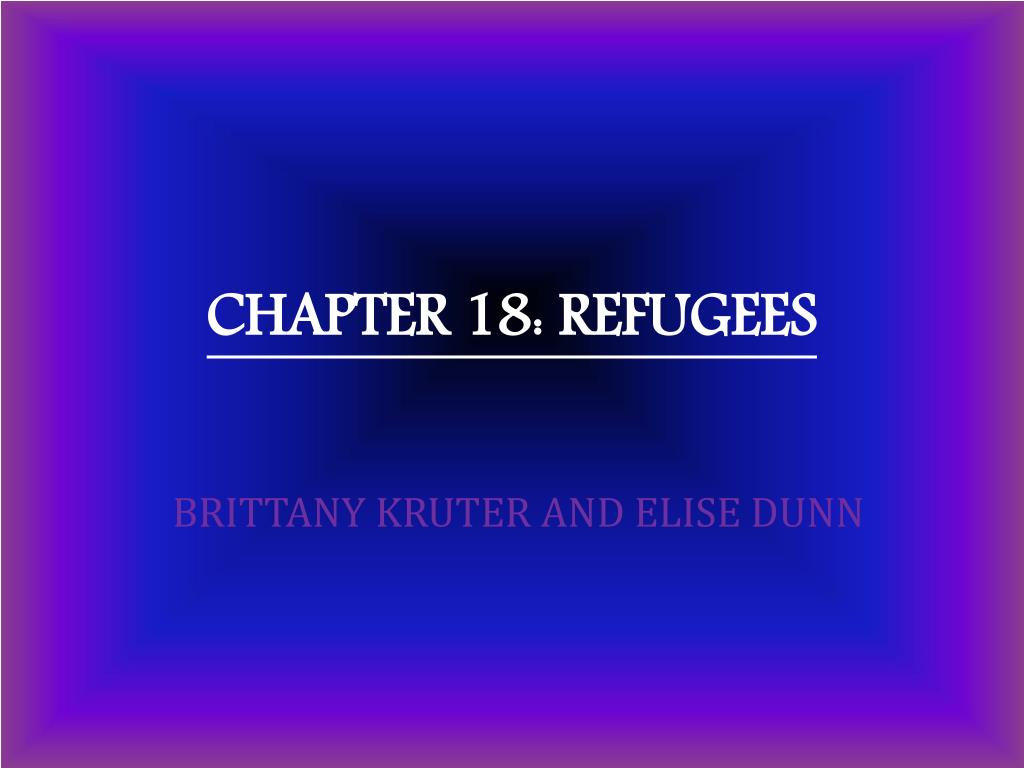 PPT - CHAPTER 18: REFUGEES PowerPoint Presentation, free download - ID ...