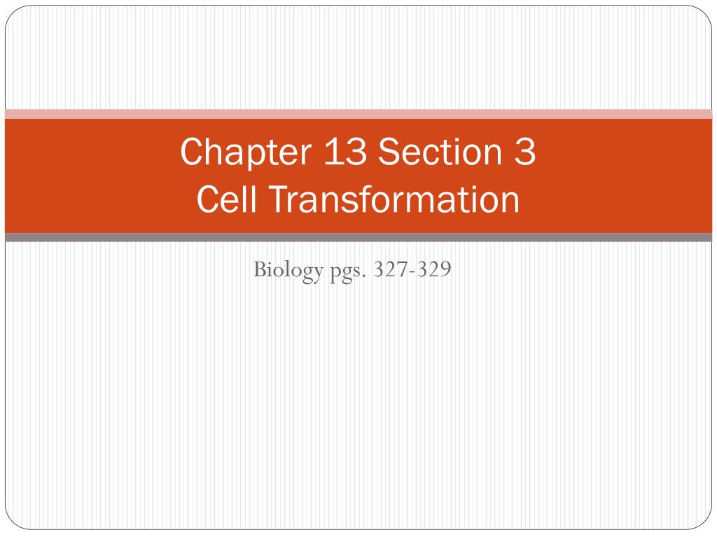 PPT - Chapter 13 Section 3 Cell Transformation PowerPoint Presentation ...