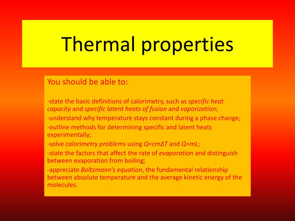 Ppt Thermal Properties Powerpoint Presentation Free Download Id