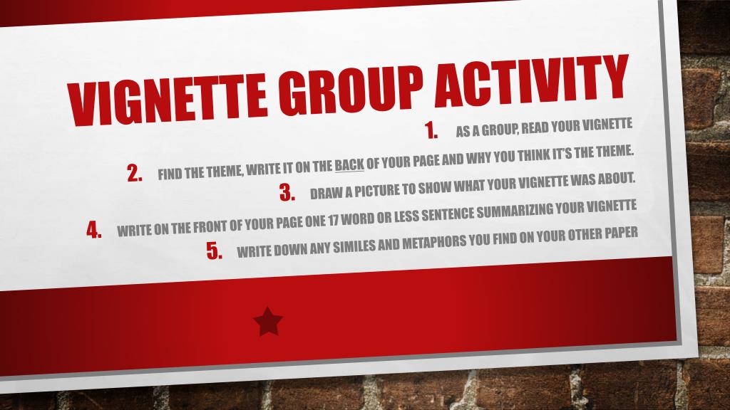 PPT - Vignette group activity PowerPoint Presentation, free download ...