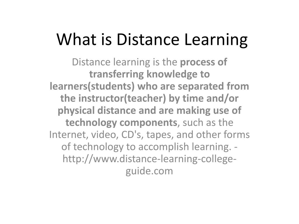 PPT - What is Distance Learning PowerPoint Presentation, free download ...