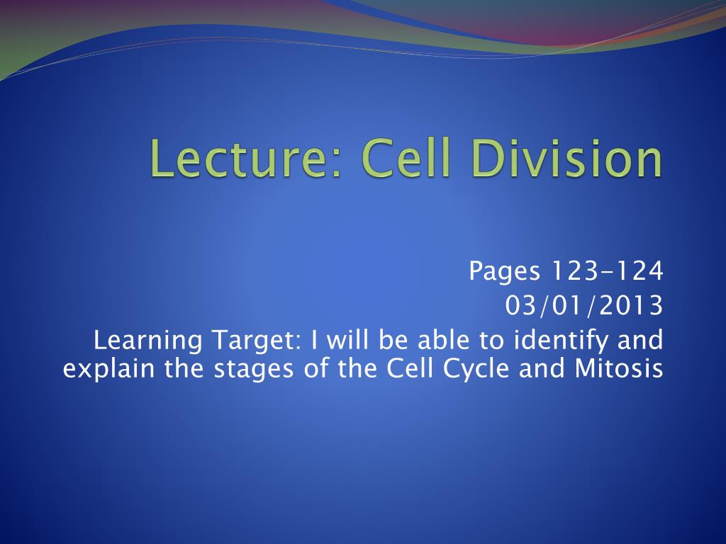 PPT - Lecture: Cell Division PowerPoint Presentation, free download ...