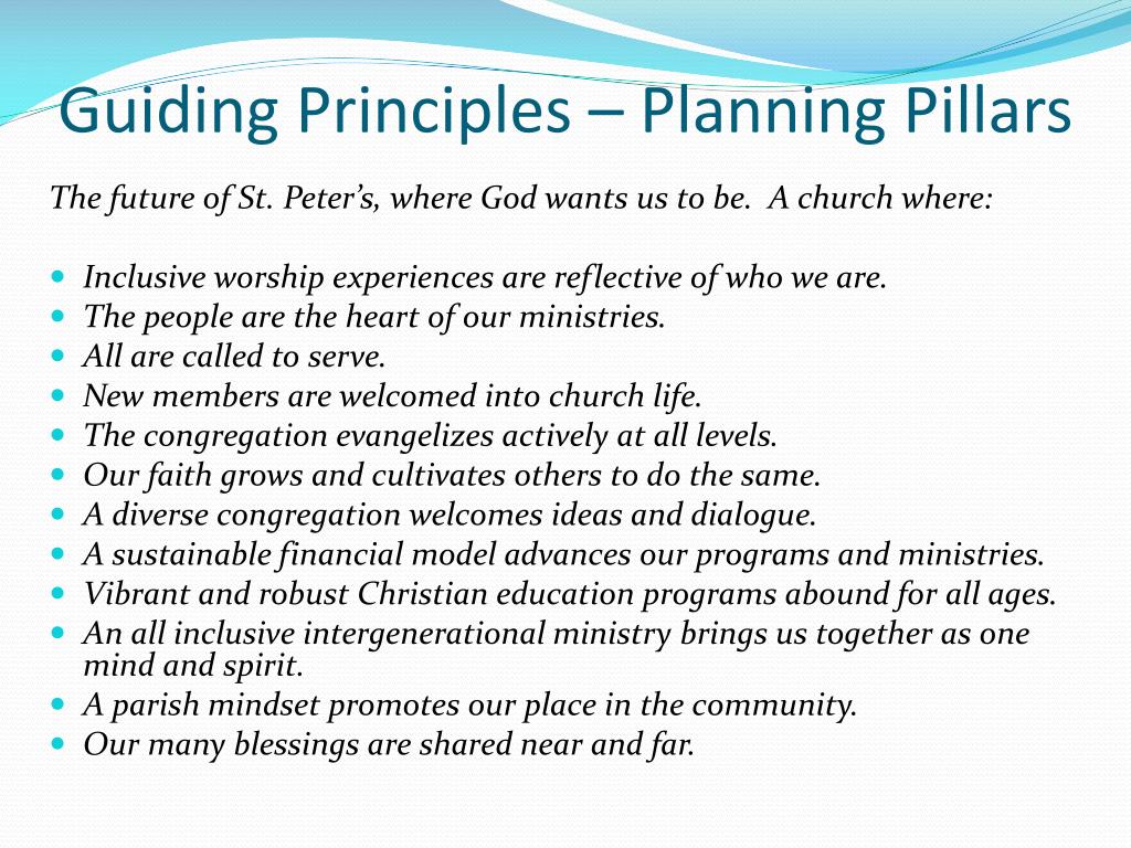PPT - Guiding Principles – Planning Pillars PowerPoint Presentation ...