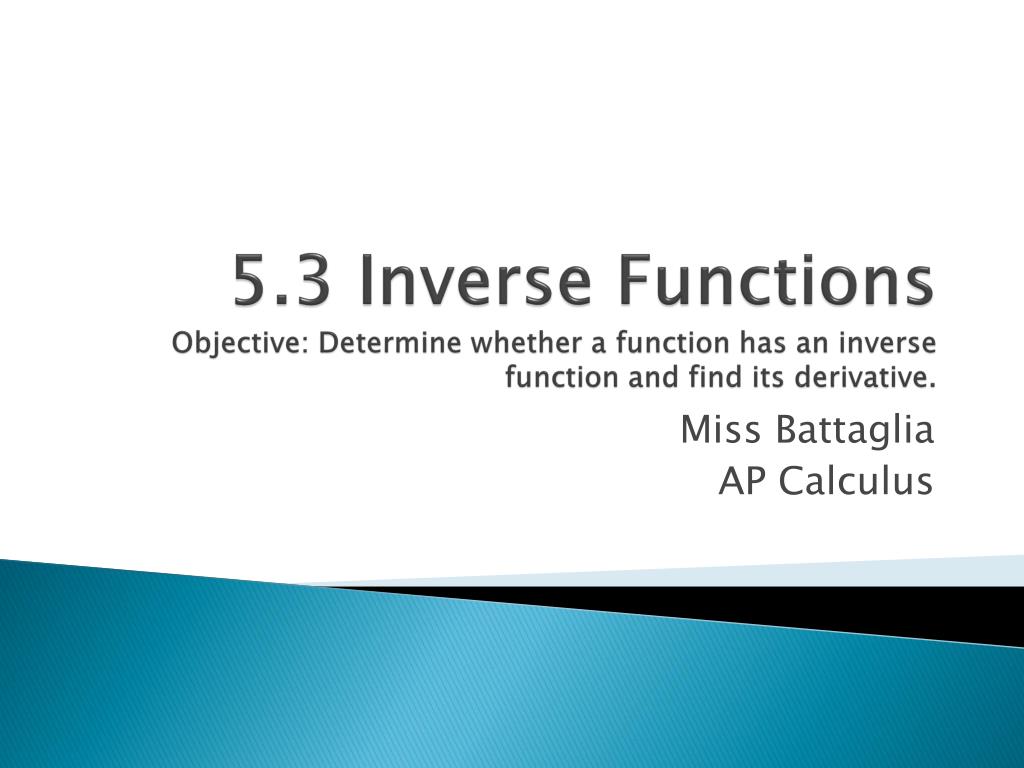 PPT - Miss Battaglia AP Calculus PowerPoint Presentation, free download ...