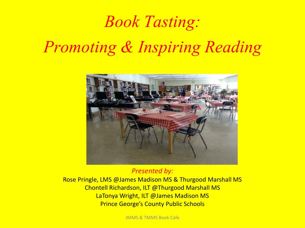 PPT - Book Tasting: Promoting & Inspiring Reading PowerPoint ...