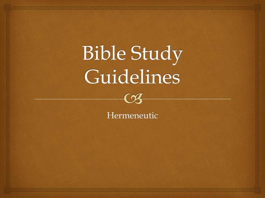 PPT - Bible Study Guidelines PowerPoint Presentation, free download ...