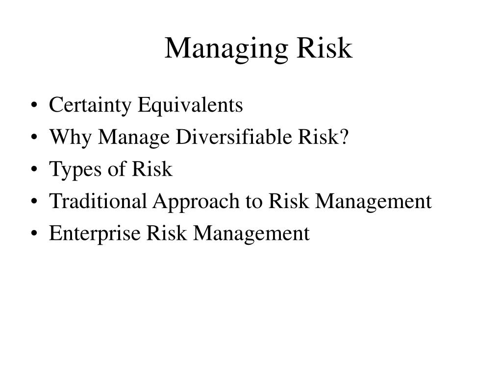 PPT - Managing Risk PowerPoint Presentation, free download - ID:2624105