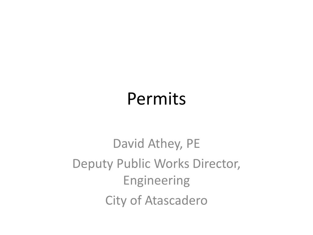 PPT - Permits PowerPoint Presentation, free download - ID:2625887