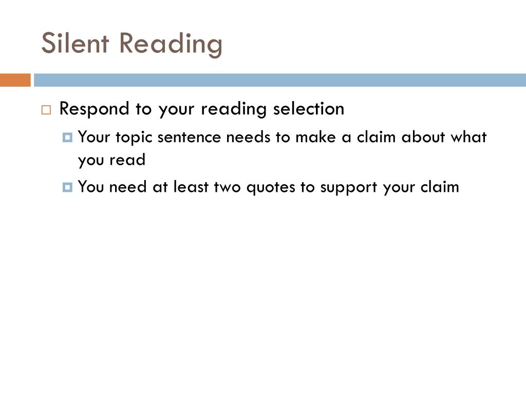PPT - Silent Reading PowerPoint Presentation, free download - ID:2625965