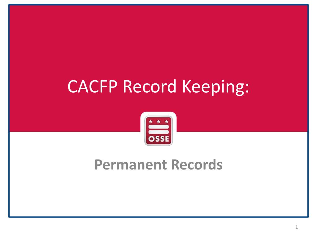 PPT - CACFP Record Keeping: PowerPoint Presentation, free download - ID ...
