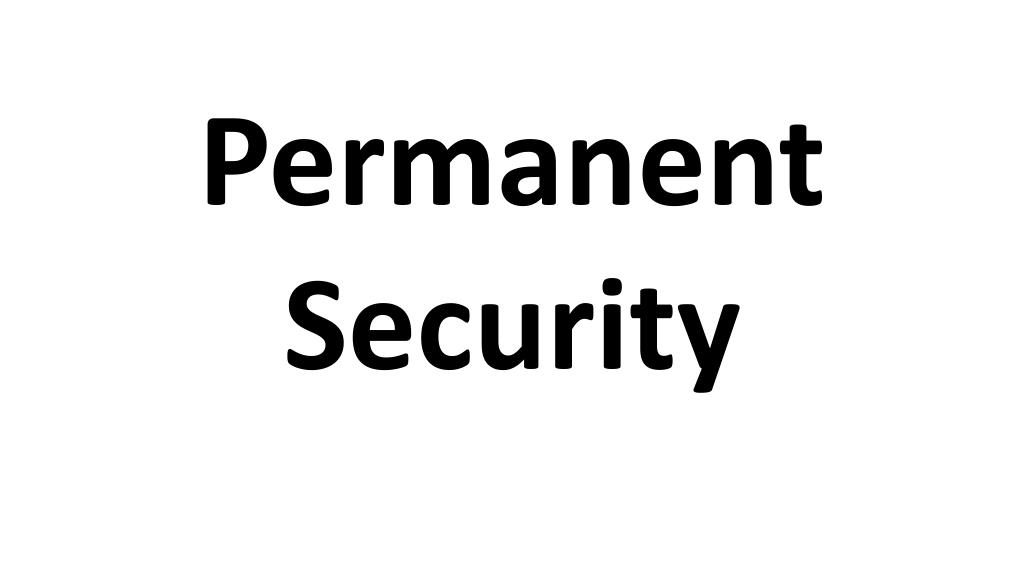 PPT - Permanent Security PowerPoint Presentation, free download - ID ...