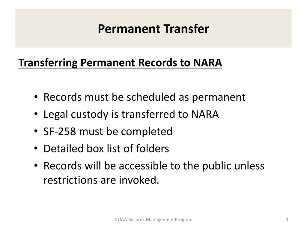 PPT - Permanent Transfer PowerPoint Presentation, free download - ID ...