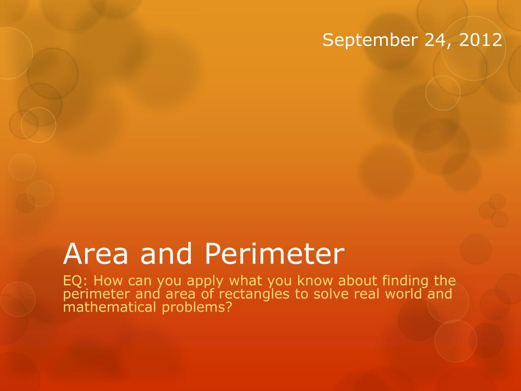 PPT - Area and Perimeter PowerPoint Presentation, free download - ID ...