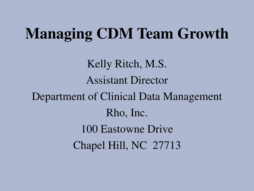 PPT - Managing CDM Team Growth PowerPoint Presentation, free download ...
