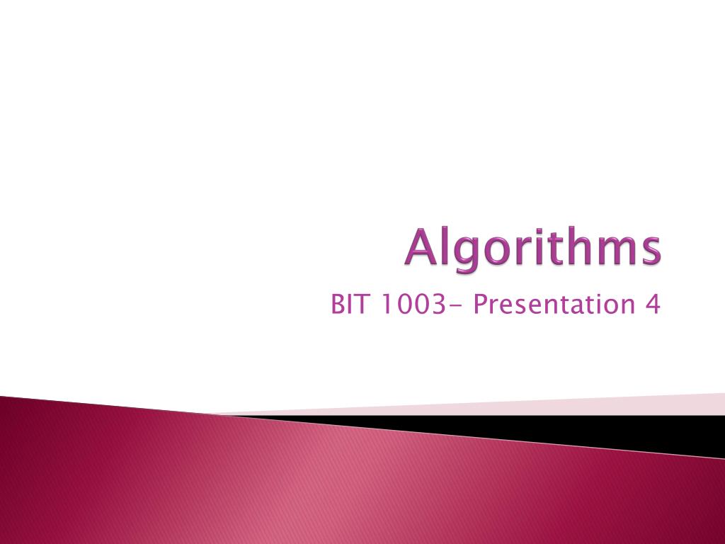 PPT - Algorithms PowerPoint Presentation, free download - ID:2629484