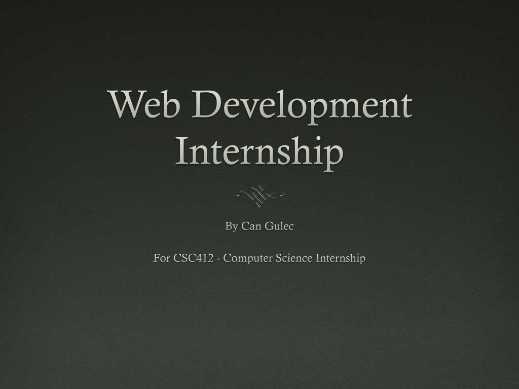 PPT - Web Development Internship PowerPoint Presentation, free download ...