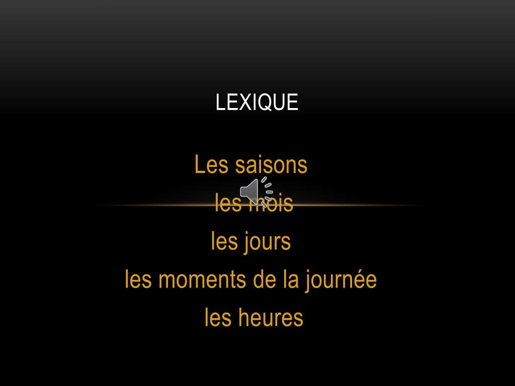 PPT - lexique PowerPoint Presentation, free download - ID:2630757