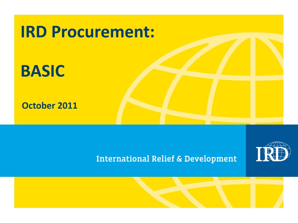 PPT - IRD Procurement: BASIC PowerPoint Presentation, free download ...