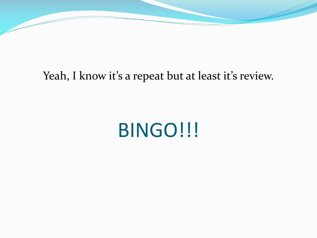 PPT - BINGO!!! PowerPoint Presentation, free download - ID:2631261