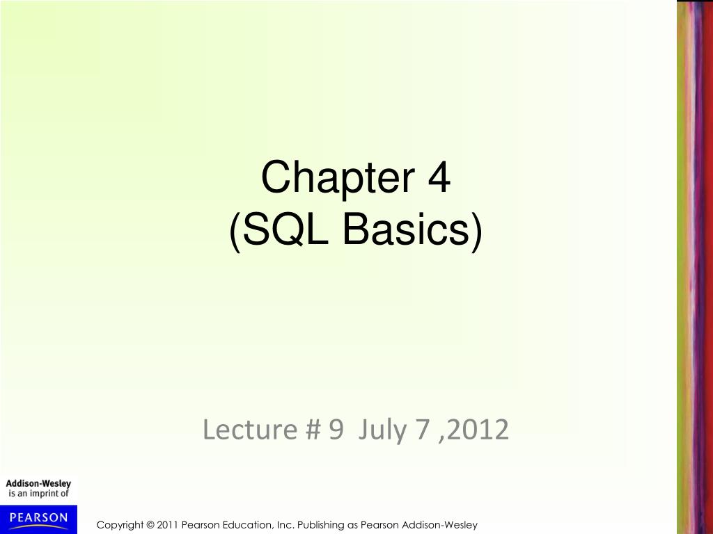 PPT - Chapter 4 (SQL Basics) PowerPoint Presentation, free download ...