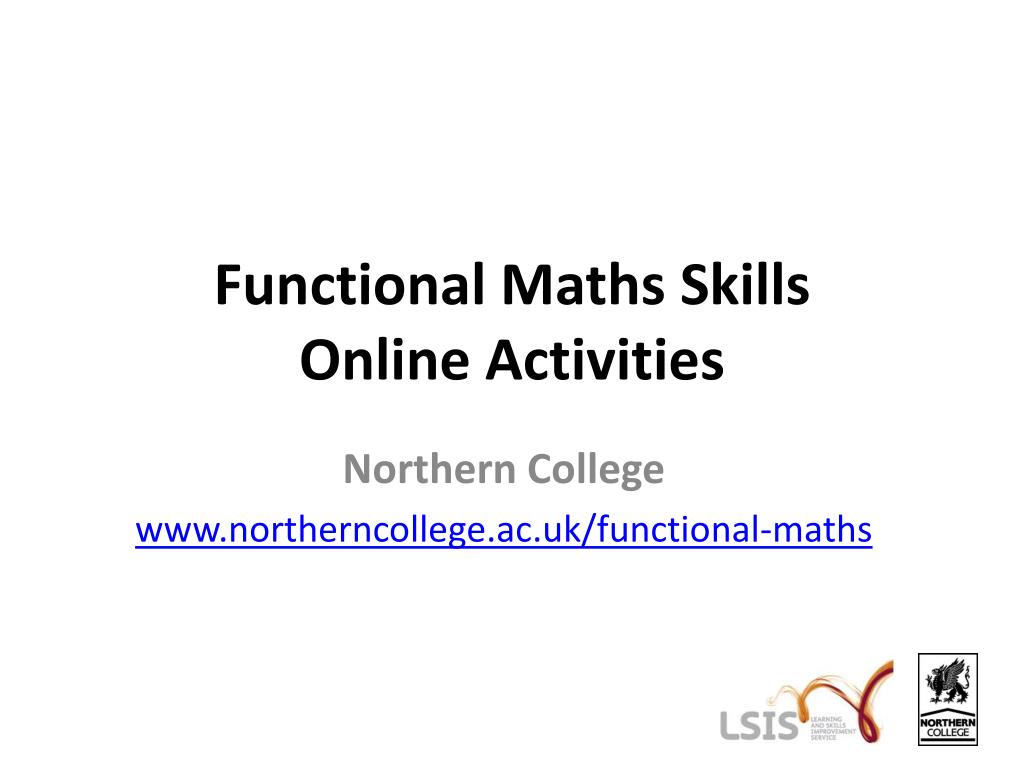PPT - Functional Maths Skills Online Activities PowerPoint Presentation ...