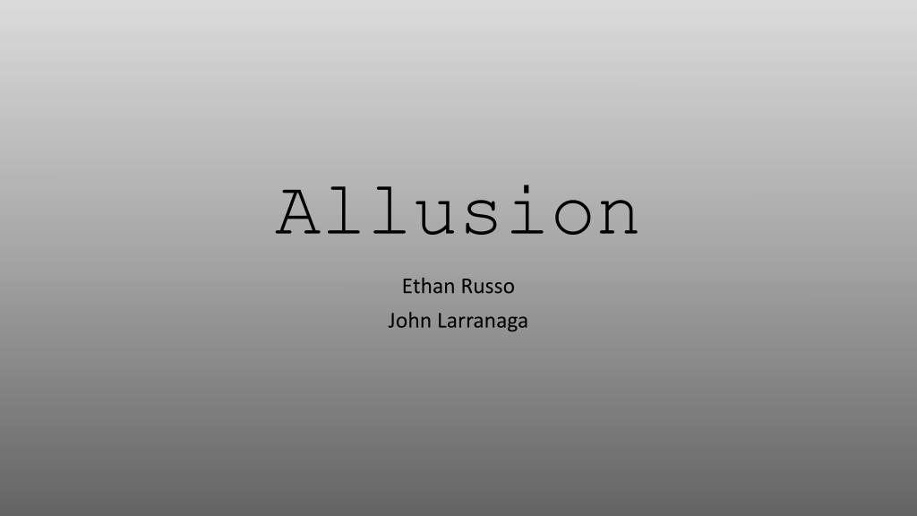 PPT - Allusion PowerPoint Presentation, free download - ID:2636700