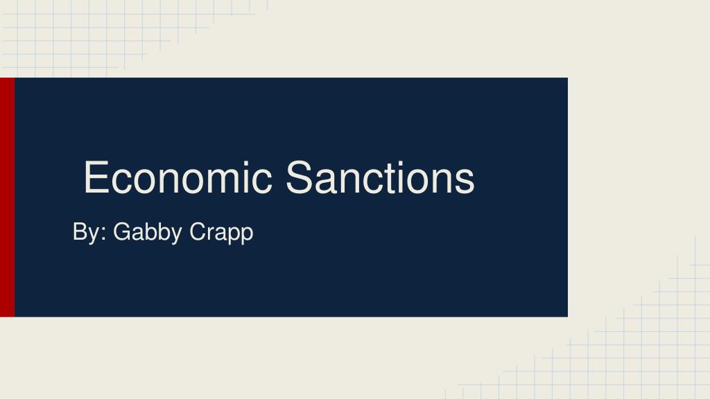 PPT - Economic Sanctions PowerPoint Presentation, free download - ID ...