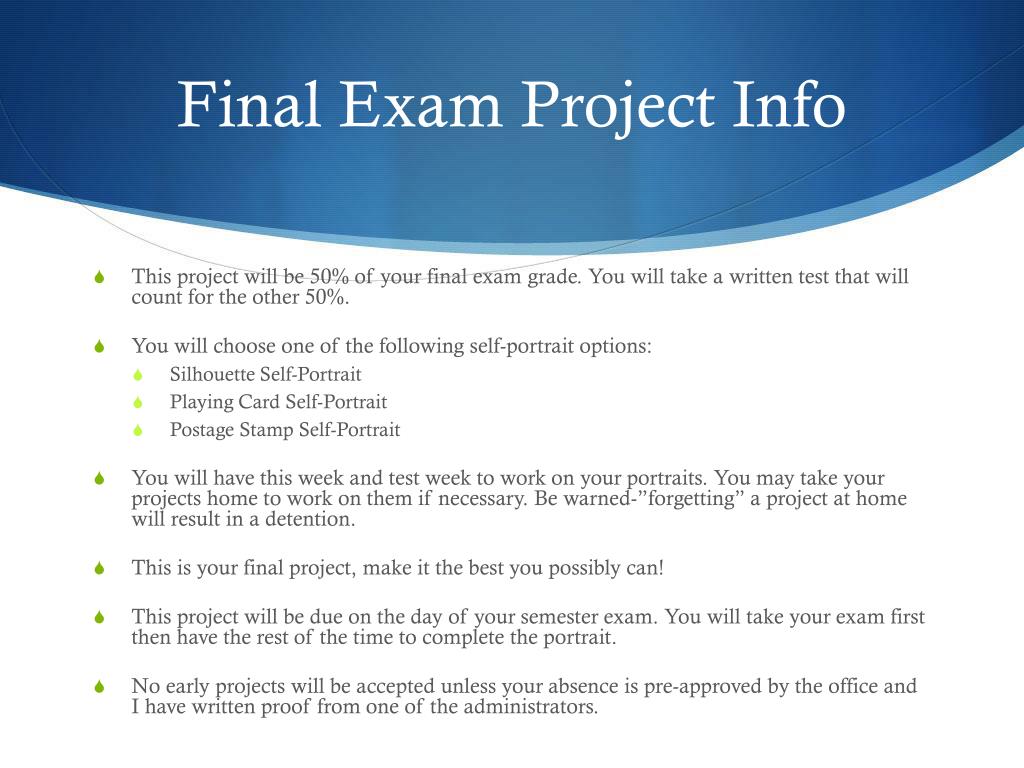 PPT - Final Exam Project Info PowerPoint Presentation, free download ...