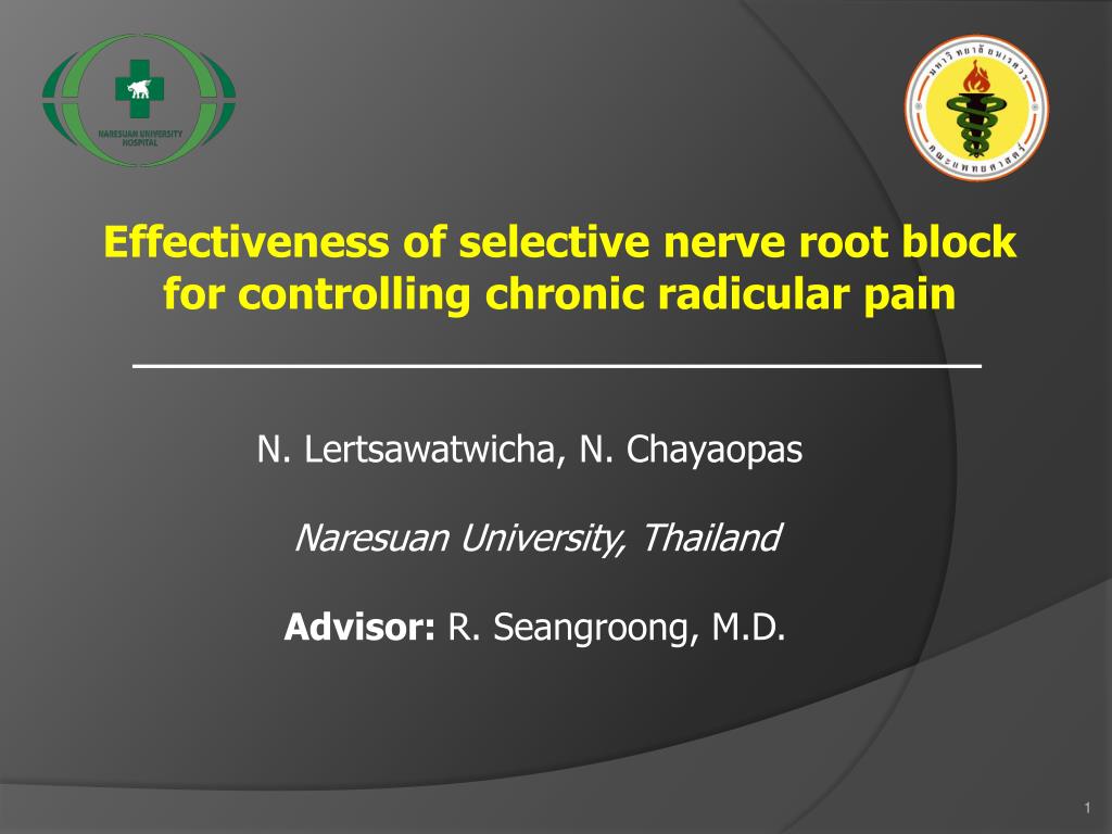Ppt Effectiveness Of Selective Nerve Root Block For Controlling 6149
