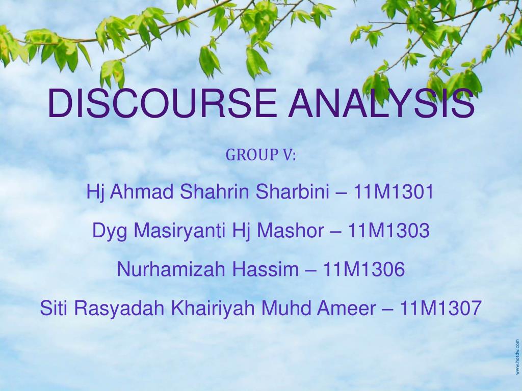 PPT - DISCOURSE ANALYSIS PowerPoint Presentation, free download - ID ...
