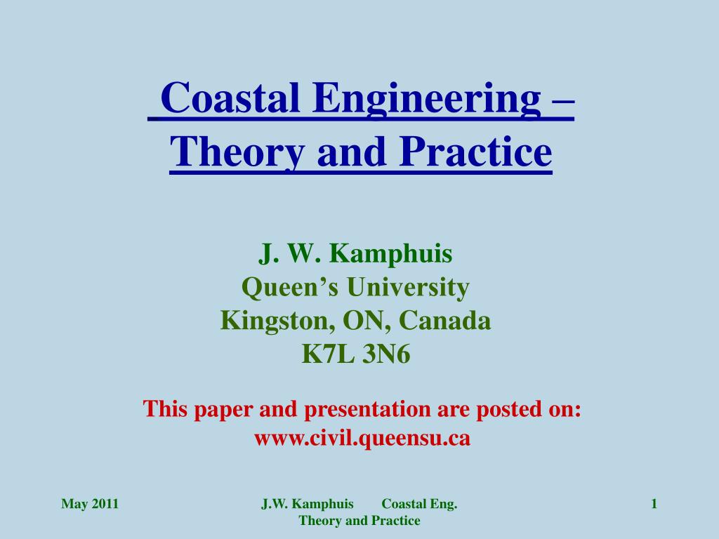 PPT - Coastal Engineering – Theory and Practice PowerPoint Presentation ...