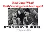 PPT - BECAUSE I COULD NOT STOP FOR DEATH PowerPoint Presentation, free ...