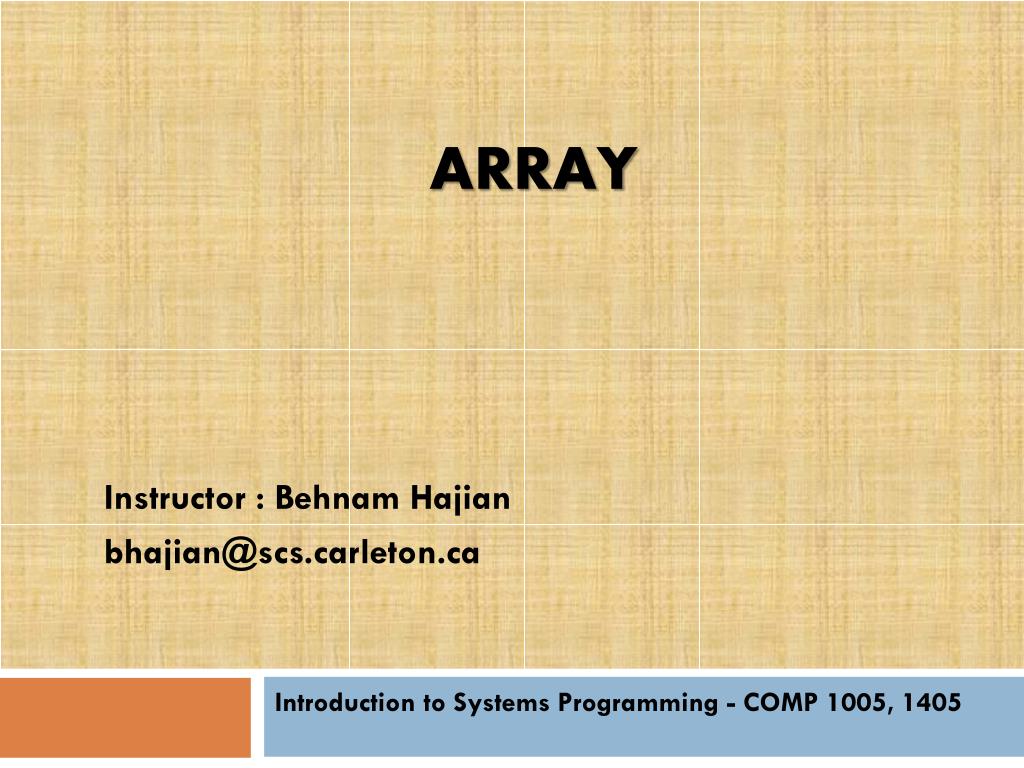 PPT - Array PowerPoint Presentation, free download - ID:2644059