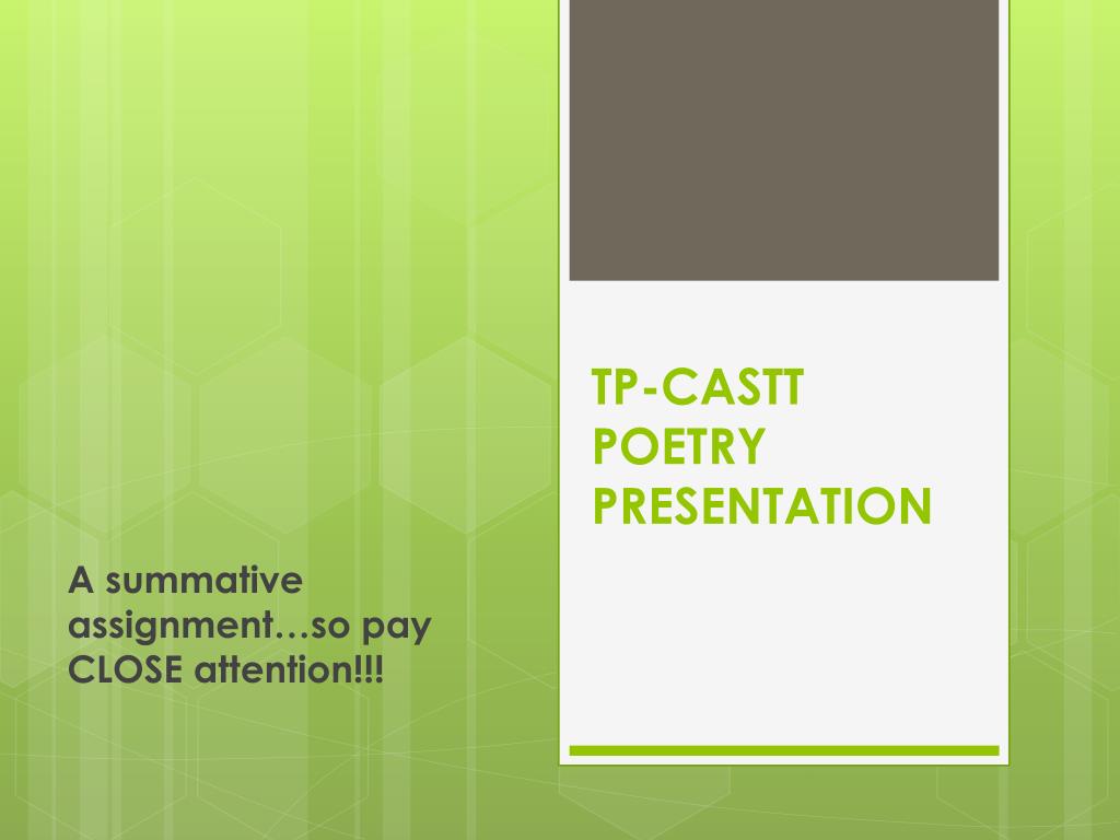 PPT - TP-CASTT POETRY PRESENTATION PowerPoint Presentation, free ...