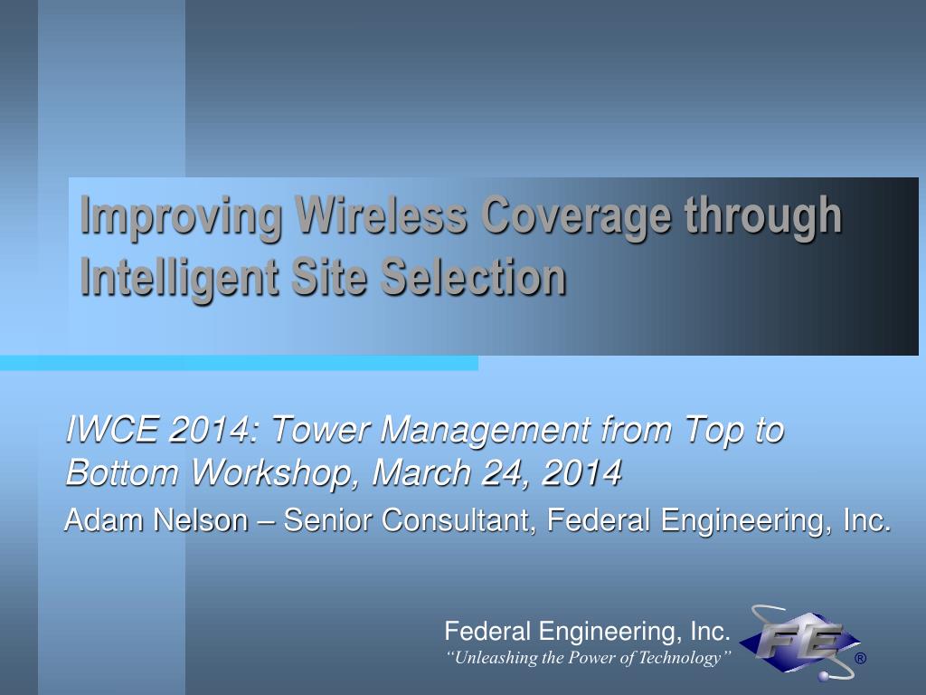 PPT - Improving Wireless Coverage through Intelligent Site Selection ...