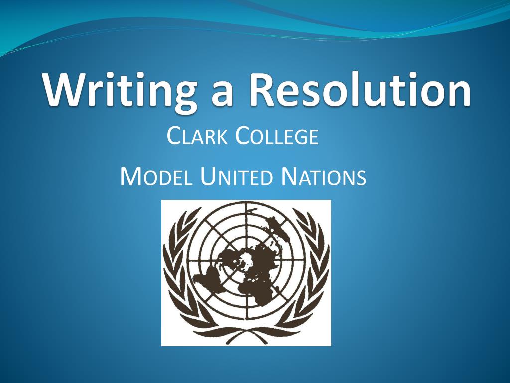 PPT - Writing a Resolution PowerPoint Presentation, free download - ID ...