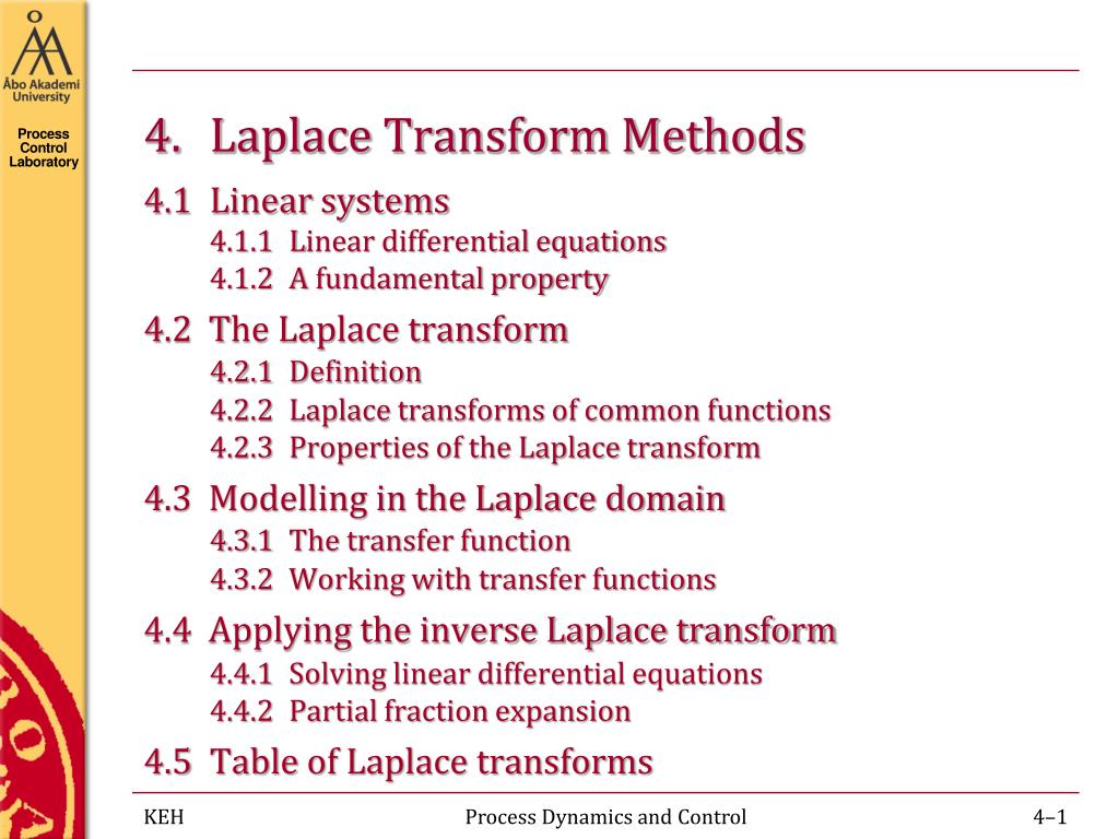 PPT - 4 . Laplace Transform Methods PowerPoint Presentation, free ...