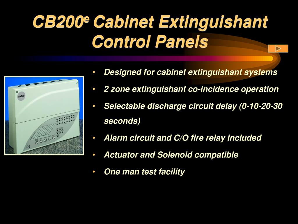 PPT - CB200 e Cabinet Extinguishant Control Panels PowerPoint ...