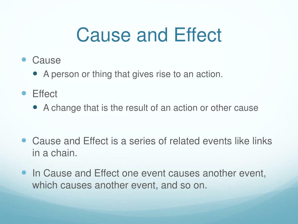 PPT - Cause and Effect PowerPoint Presentation, free download - ID:2650055