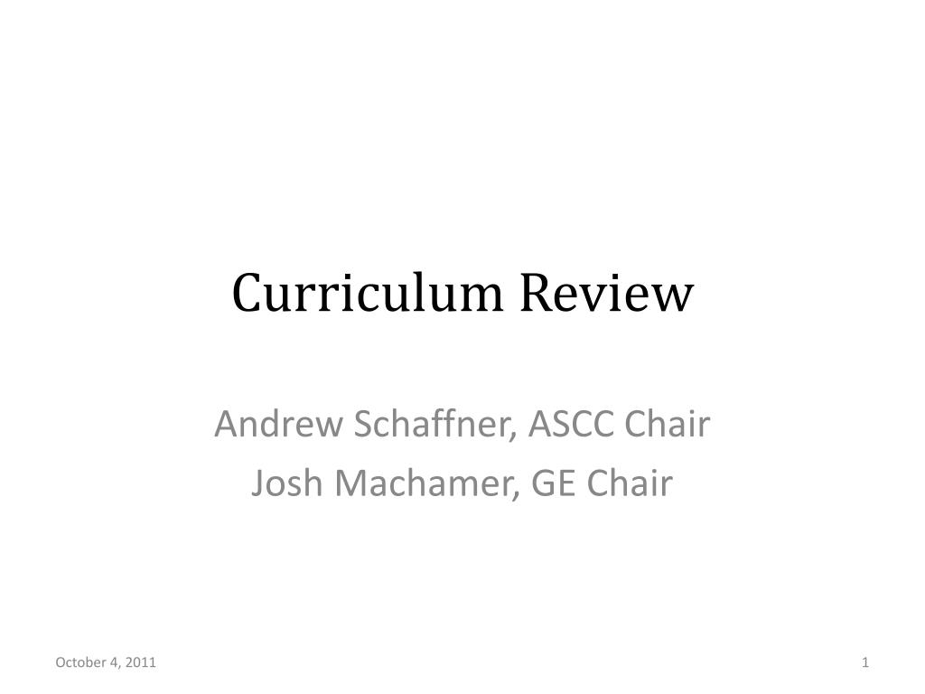 PPT - Curriculum Review PowerPoint Presentation, free download - ID:2650918