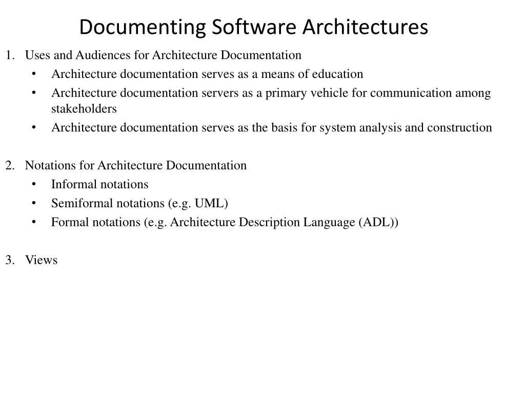 PPT - Documenting Software Architectures PowerPoint Presentation, free ...