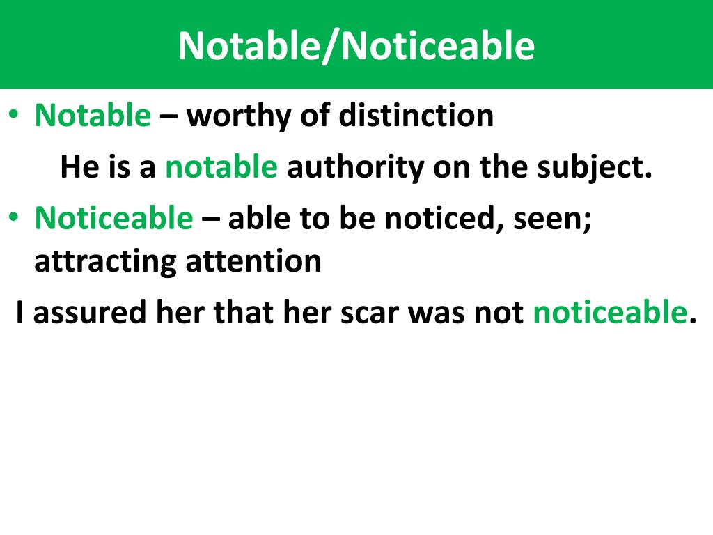 PPT - Notable/Noticeable PowerPoint Presentation, free download - ID ...