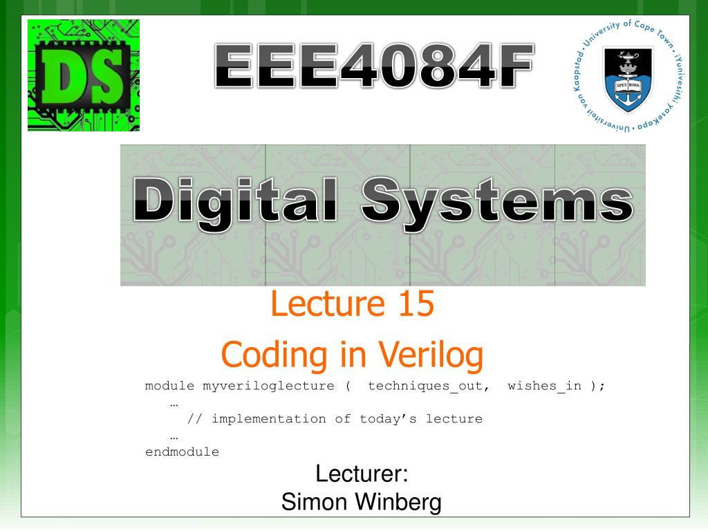Ppt Lecture 15 Coding In Verilog Powerpoint Presentation Free 1133